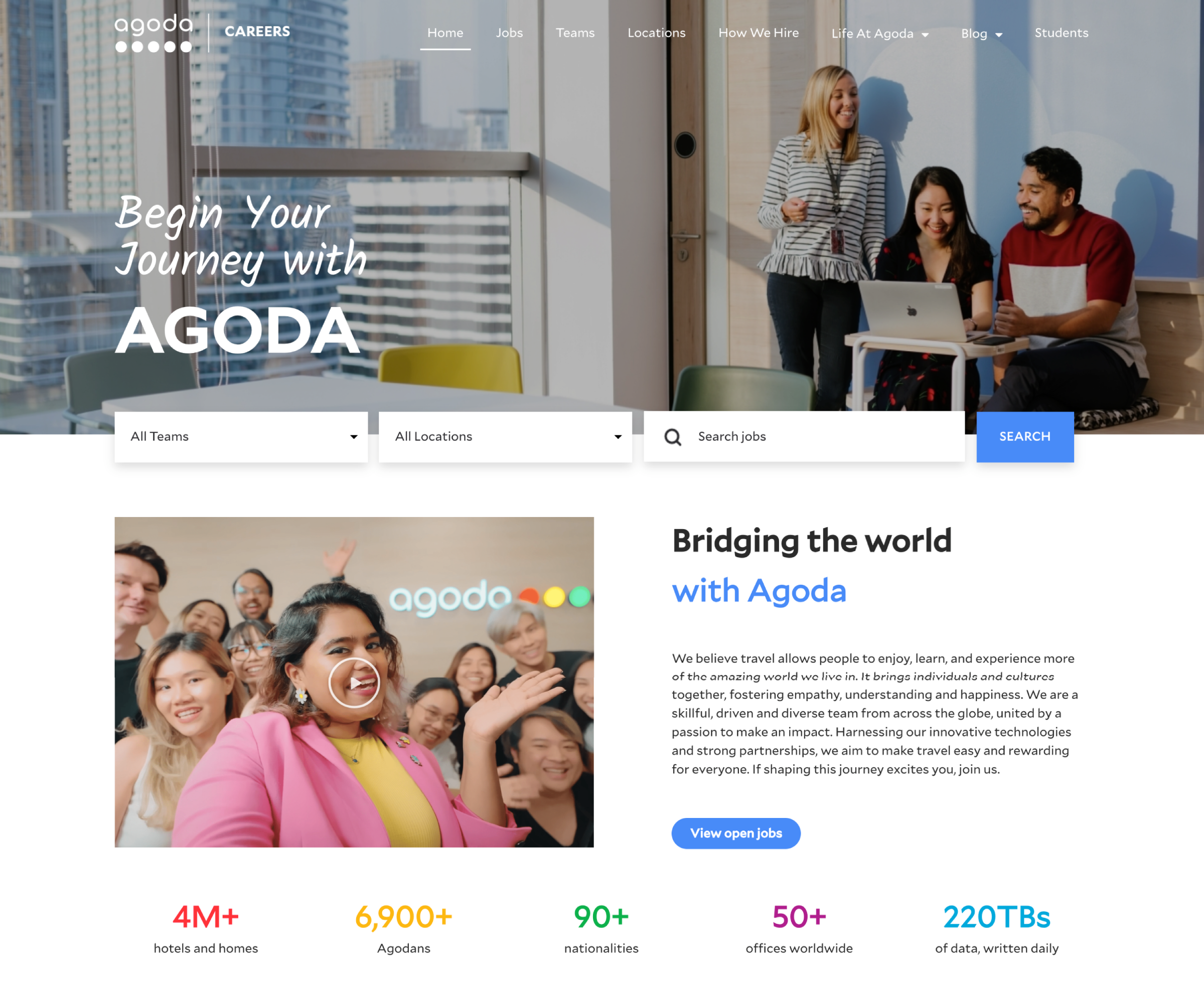 Web Design for Agoda, the world's top travel service...