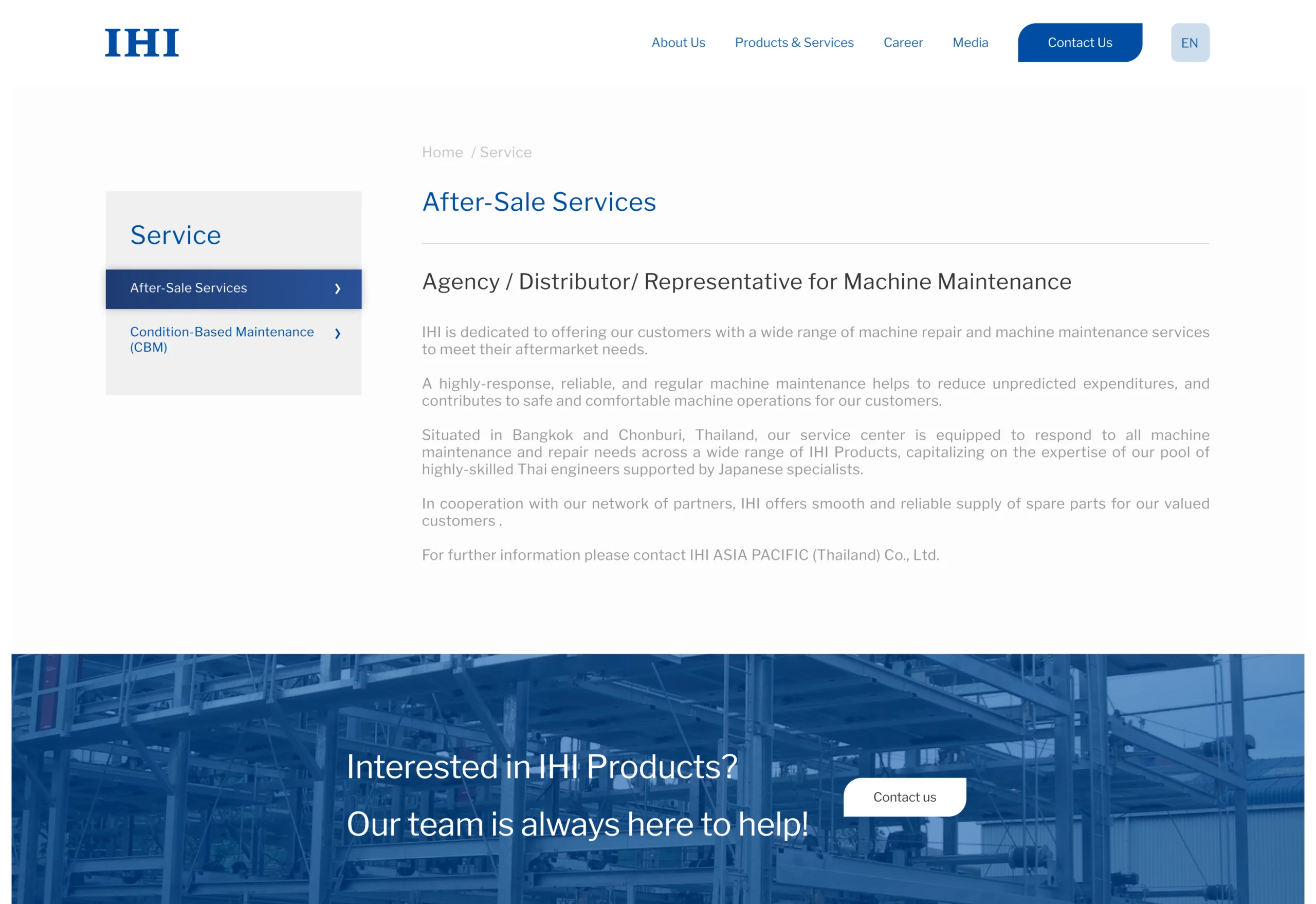 Web Design for IHI Asia Pacific, automated parking systems