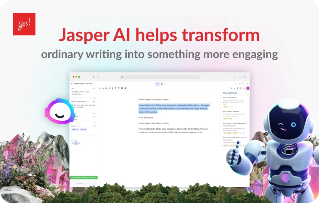 Jasper AI ช่วยเปลี่ยนงานเขียนธรรมดาให้น่าสนใจยิ่งขึ้น